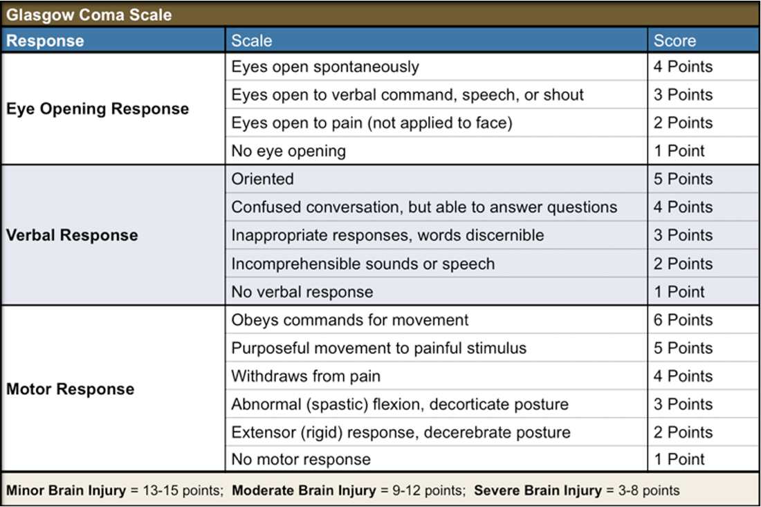 TBIs are classified as severe, moderate, and mild. Assessment tools ...